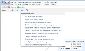 MindManager 14 for Windows offers formulas and conditional formatting