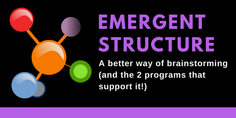 Emergent structure: Superior brainstorming with mind mapping software