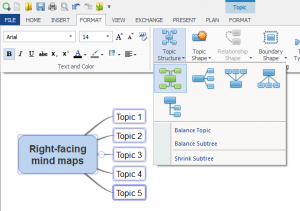 Make your ideas more understandable with a right-facing mind map