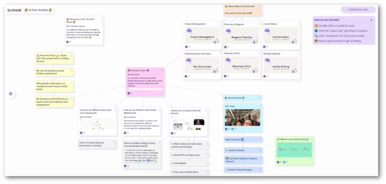 Scrintal: An elegant hybrid of mind mapping and note-taking tools