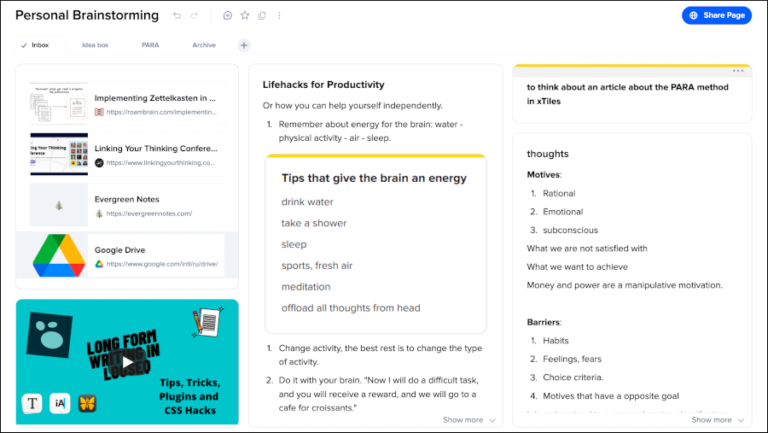 Exploring xTiles: An intriguing visual note-taking app