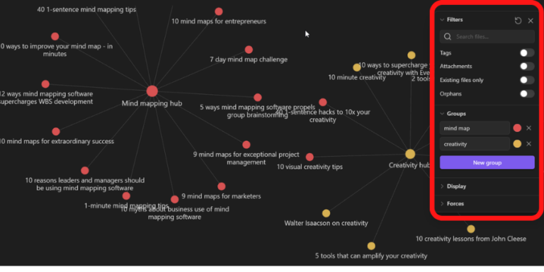 A closer look at Obsidian's innovative graph view